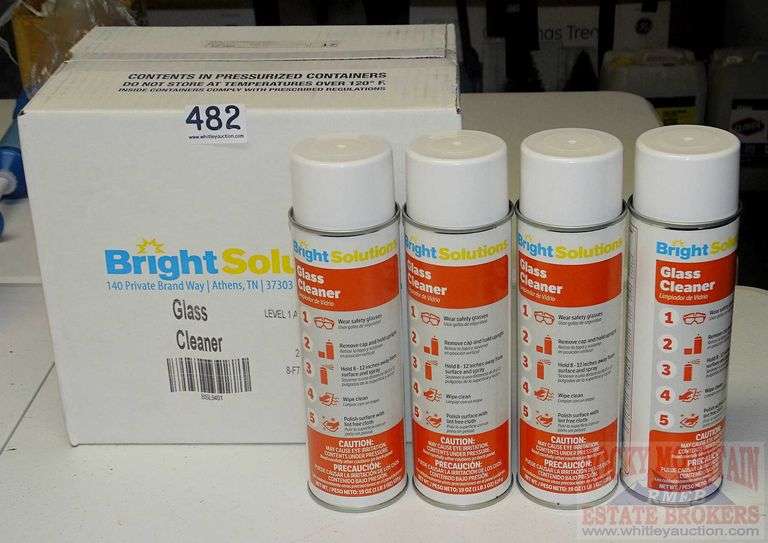 16 New 19 ounce Cans of Bright Solutions Glass Cleaner. All for one ...