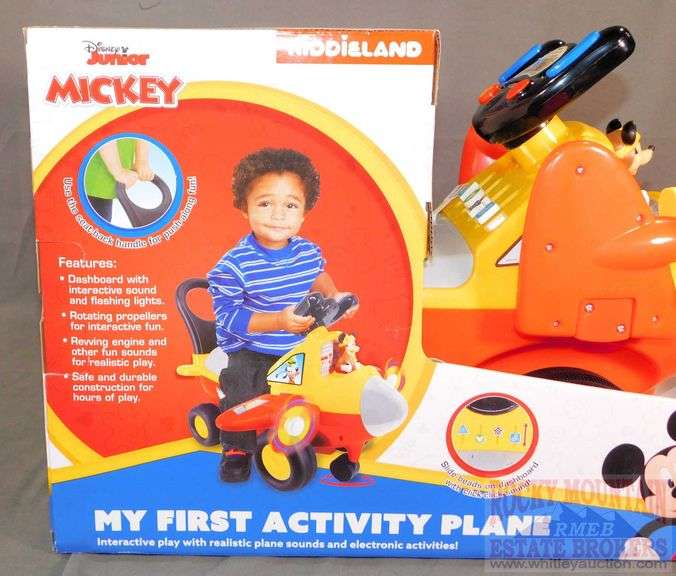 New Disney Junior "Mickey" motorized activity ride-on plane. The ...