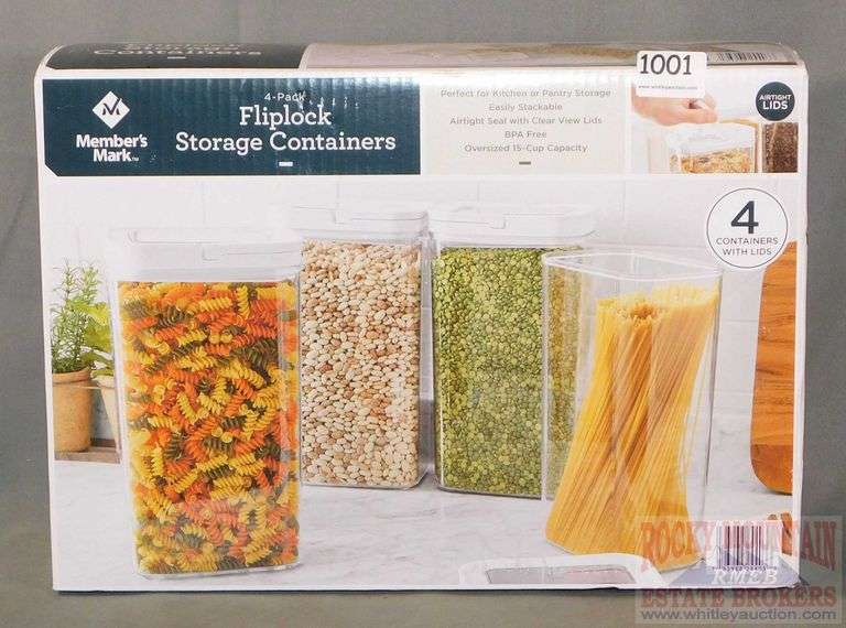 New Member's Mark 4 piece Airtight "Fliplock" Storage Containers ...