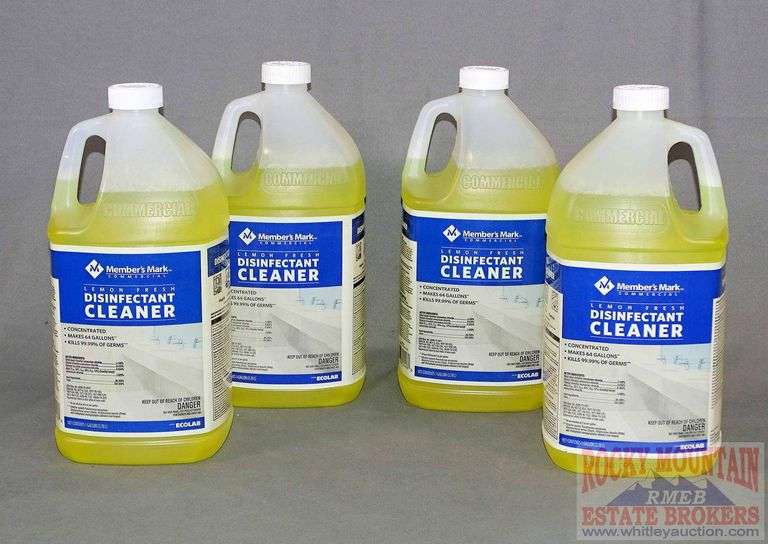 4 New 128 ounce jugs of ECOlab Commercial Lemon Fresh Disinfectant ...