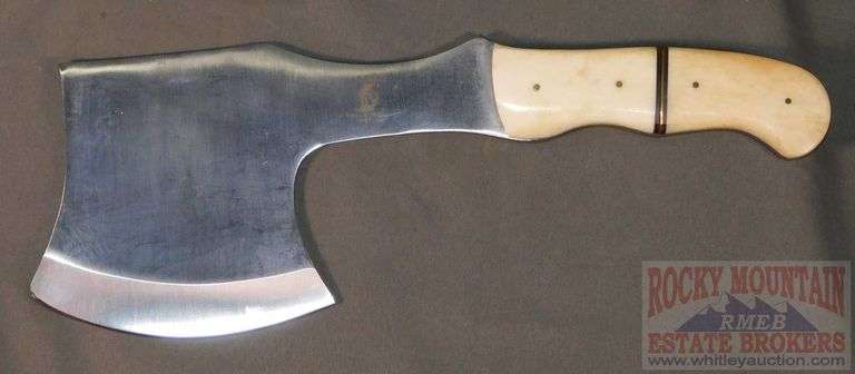 New "The Bone Collector" 11.5" Full Tang Hatchet W/ Nice Leather Sheath ...