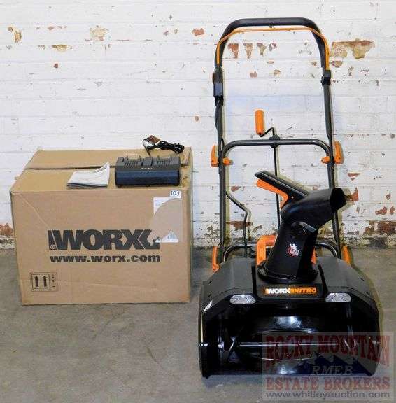 New Worx 40V Power Share Cordless 20" Snow Blower with Brushless Mower ...