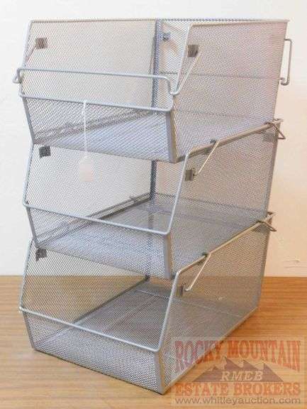 3 wire storage crates with handles. These can be used alone or will ...