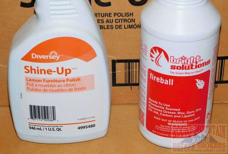 9 new 1-quart bottles of Diversey Shine-Up lemon furniture polish and 4 ...