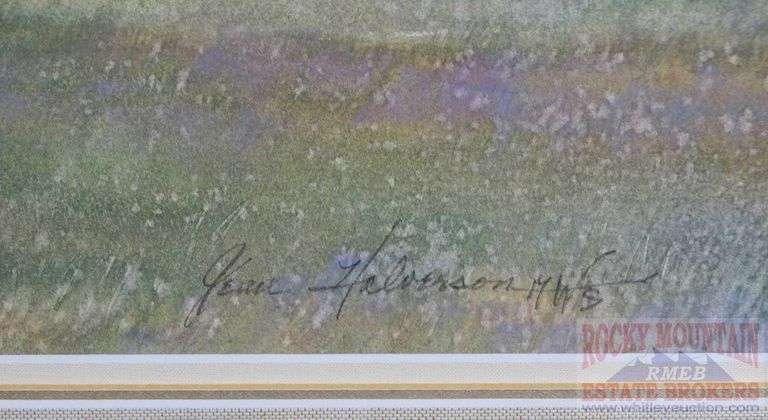 "Mist is Lifting" Custom Framed Watercolor Painting Artist Signed Jean ...