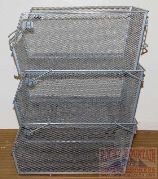 3 wire storage crates with handles. These can be used alone or will ...