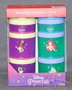 New Disney Princess 2 pack of portable, stackable snacking containers ...