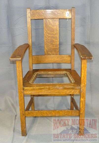 Limbert Mission Style Quarter-Sawn Oak Arm Chair with Slat Back and ...
