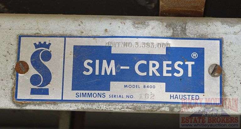 Neat Vintage Sim-Crest Model 8400 Stainless Steel Gurney with Large ...