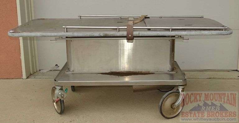 Neat Vintage Sim-Crest Model 8400 Stainless Steel Gurney with Large ...