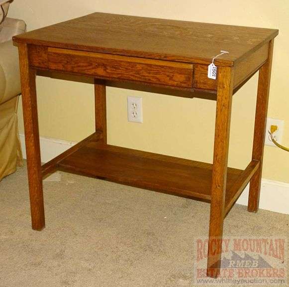 Fantastic Antique Oak Student Desk. This desk has a pull-out, lift-top ...