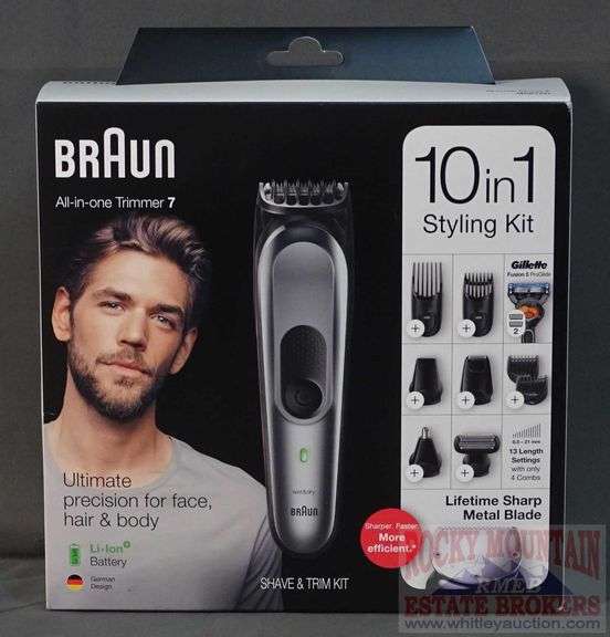 New Braun All-In-One Trimmer and Styling Kit with Rechargeable Wet ...