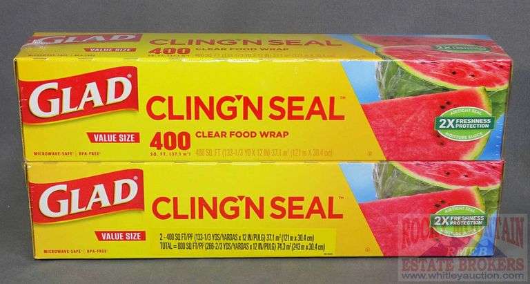 New Glad Value Size 2-Pack of Cling 'N Seal Clear Food Wrap. Each roll ...