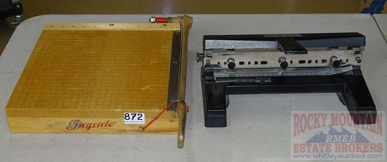 Ingento 12" Paper Cutter & Acco Model 450 Adjustable Hole Punch. All ...