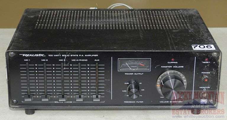 Realistic Model 32-2024 100 Watt PA Amplifier. - Rocky Mountain Estate ...