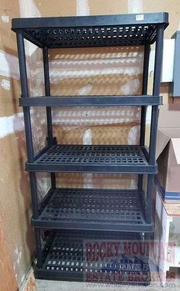 Heavy Duty Plastic Shelf 72"X35.5"X23.5. Cannot pickup until 4:00 PM ...