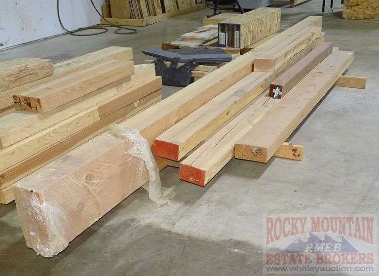 Asst. Large Wooden Beams & More. Largest Is 14' x 11" x 5.5". All for ...