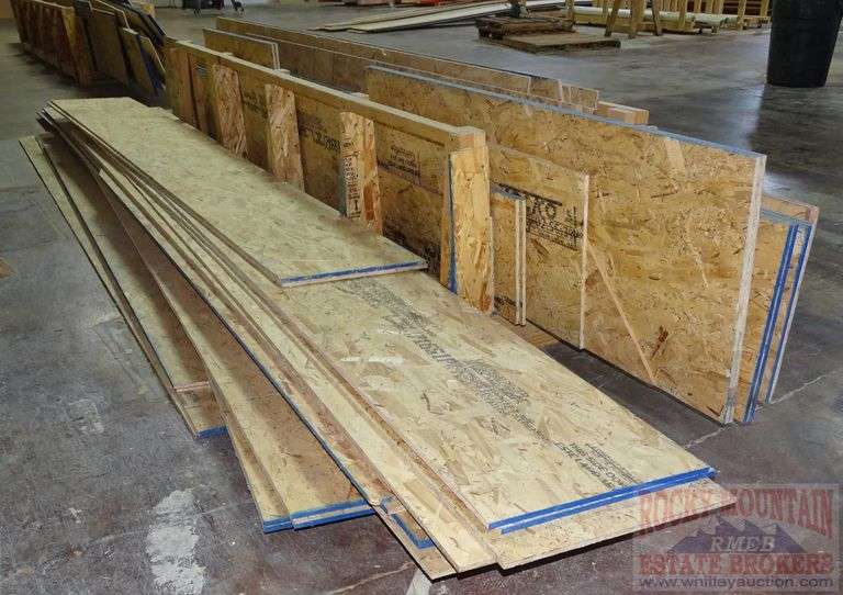 Asst. Mainly 7/16" x 12' x 24" OSB Sheets & Wooden Rack 26" x 120" X 24 ...