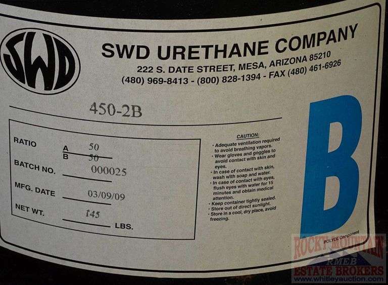 Barrel Of SWD Urethane Co. 450-2B, 145 lbs. This Does Not Appear to be ...