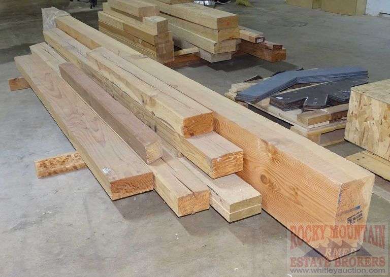 Asst. Large Wooden Beams & More. Largest Is 14' x 11" x 5.5". All for ...