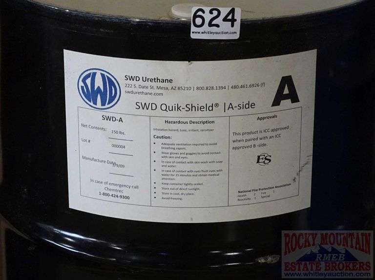 Barrel Of SWD Urethane Co. SWD-A Quickshield A Side, 145lbs. Does Not ...