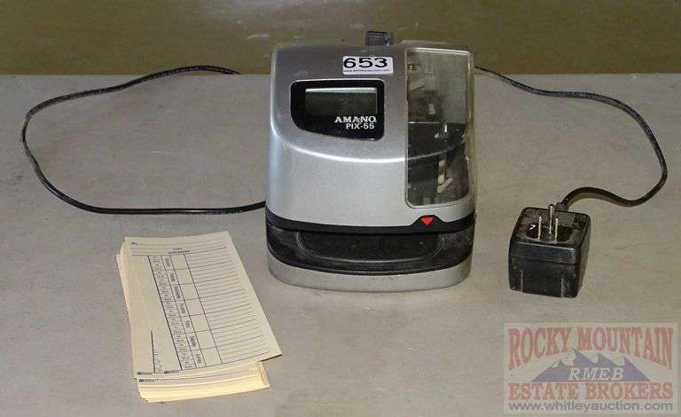 Amano PIX-55 Time Clock with Cards. - Rocky Mountain Estate Brokers Inc.