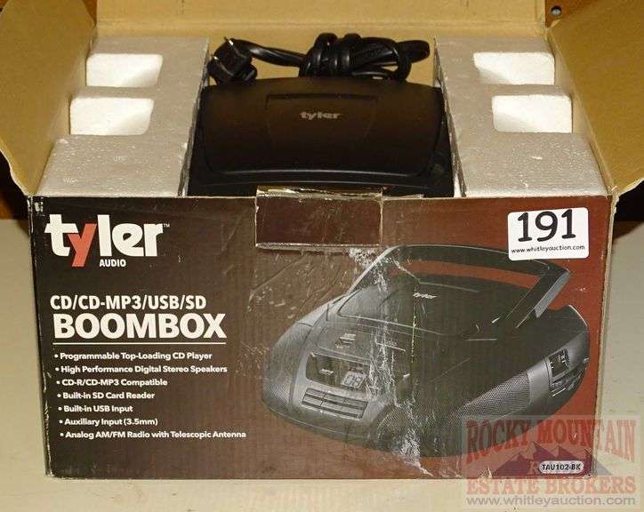 Tyler Audio CD/Boombox W/ Original Box. - Rocky Mountain Estate Brokers ...