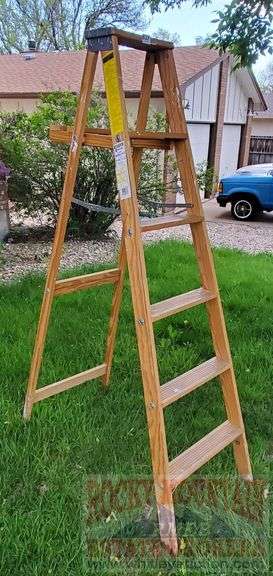Nice Keller W-6 Type III 6' Wood Step Ladder. - Rocky Mountain Estate ...