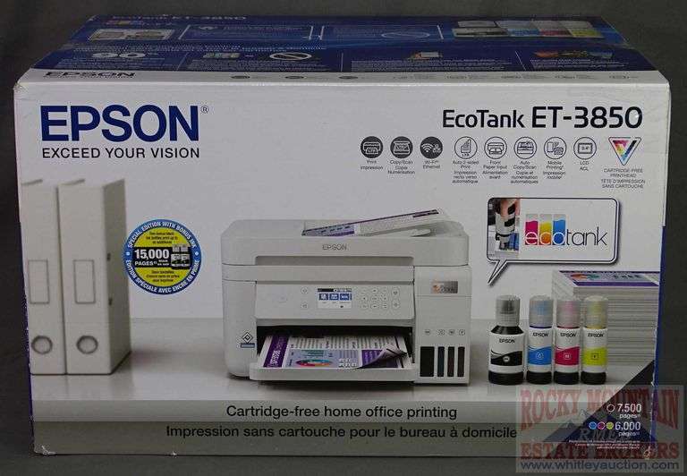 Epson EcoTank ET-3850 Wireless, Color, All-In-One Cartridge-Free ...