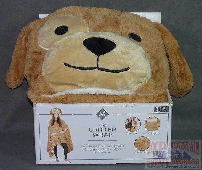 New Member's Mark Sherpa Lined "Critter" Wrap Reversible Blanket. This ...