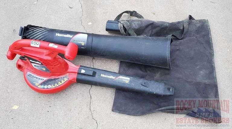 Homelite 2-Speed 220 MPH Electric Leaf Bower W/ Bag. - Rocky Mountain ...