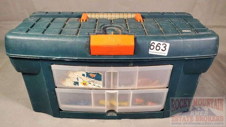 Zag Tool Box W/ Tip Out Organizers & A Few Electrical Items. - Rocky ...
