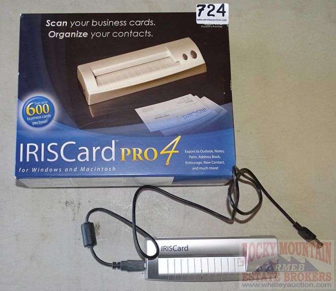 IRIS Card Pro 4 business card scanner. - Rocky Mountain Estate Brokers Inc.