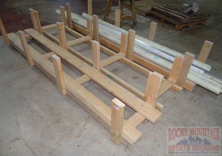 3 Wooden Material Racks & Asst. PVC Pipe. All for one money. - Rocky ...
