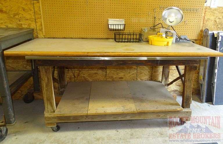 Heavy Duty Roll-Around Work Bench, 32"x72"x30. See description for ...