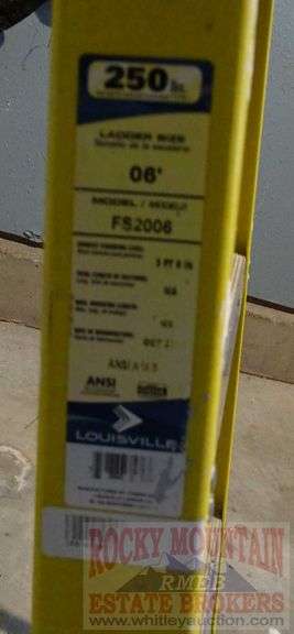 Louisville 6' Fiberglass 4-Legged, 250# Step Ladder. - Rocky Mountain ...