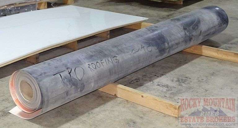 Partial 8' Roll Of TPO Roofing Material. - Rocky Mountain Estate ...