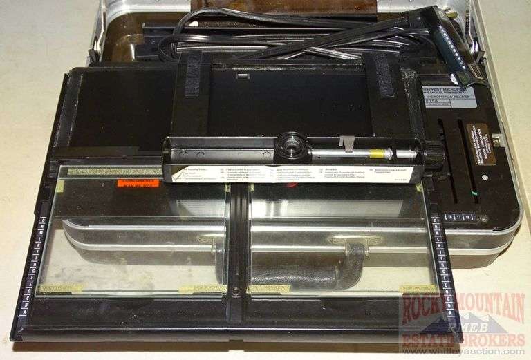 Dymo Labeler in Case and Northwest Microfilm 714 Microfilm Reader in ...