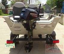 Tracker V14 14' Aluminum Fishing Boat W/ Newer Mercury 15 HP Outboard ...