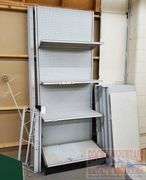 Commercial Grade Lozier Shelving Unit with 3 96" uprights, lots of ...