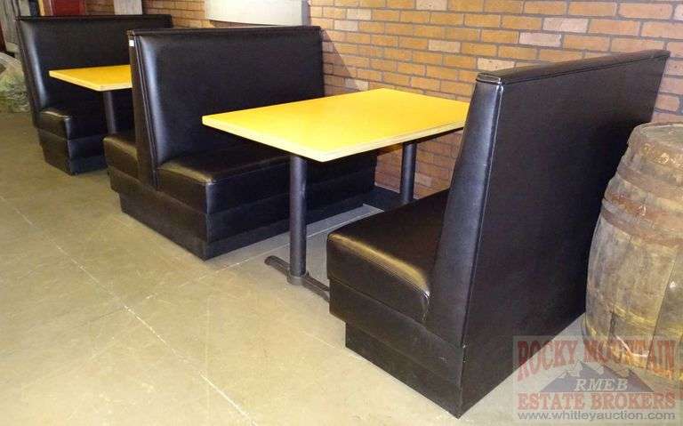 Double Booth Set W/ Center & 2 End Booths & 2 Tables. Tables Are ...