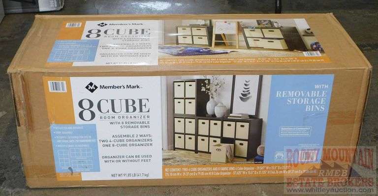 New Member's Mark Versatile 4 or 8 Cube Organizer with Storage Bins ...