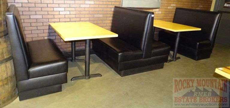 Double Booth Set W/ Center & 2 End Booths & 2 Tables. Tables Are ...