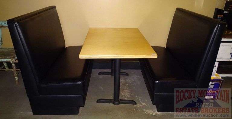 Single Booth Set W/ 2 End Booths & 1 Table. Table is 30x31x48. - Rocky ...