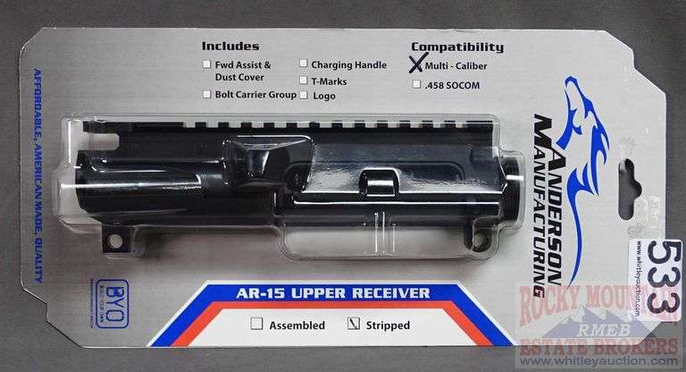 New Anderson AR-15 A3 Style Aluminum Stripped Upper Receiver. - Rocky ...