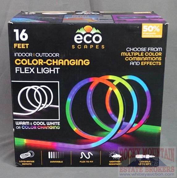 New Eco Scapes 16' Indoor/ Outdoor LED Color-Changing Flex Light with ...