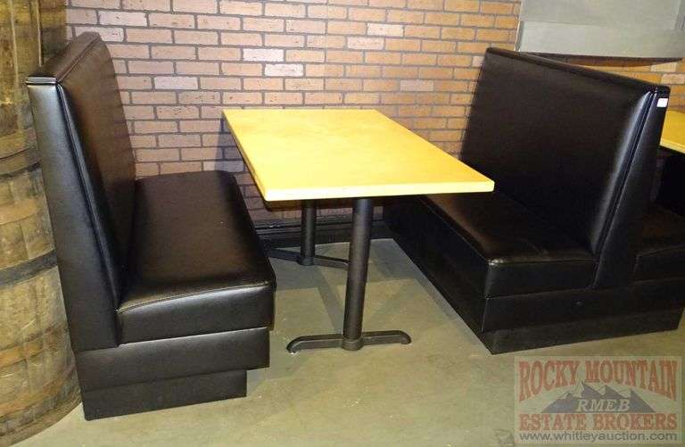 Double Booth Set W/ Center & 2 End Booths & 2 Tables. Tables Are ...