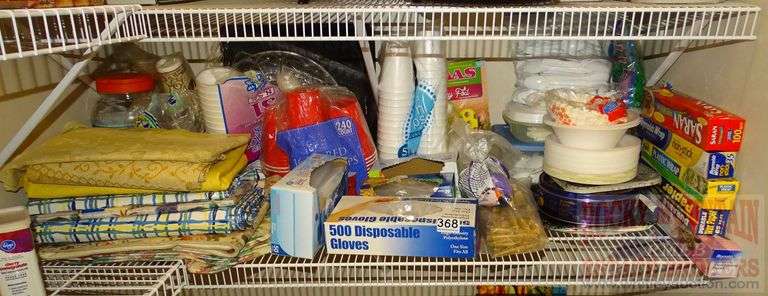 Asst. Cups, Table Clothes, Plasticware, Plastic Wrap & More. All for ...