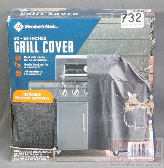 Member's Mark 60"-68" Grill Cover with Dual Side Vents for Air ...