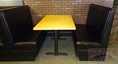 Double Booth Set W/ Center & 2 End Booths & 2 Tables. Tables Are ...